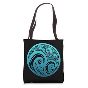 maori ocean polynesian new zealand culture tattoo – vintage tote bag