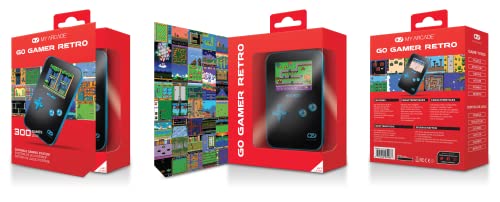 My Arcade Go Gamer Portable - Handheld Gaming System - 300 Retro Style Games - Battery Powered - Full Color Display - Volume Buttons - Headphone Jack - Electronic Games