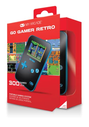 My Arcade Go Gamer Portable - Handheld Gaming System - 300 Retro Style Games - Battery Powered - Full Color Display - Volume Buttons - Headphone Jack - Electronic Games