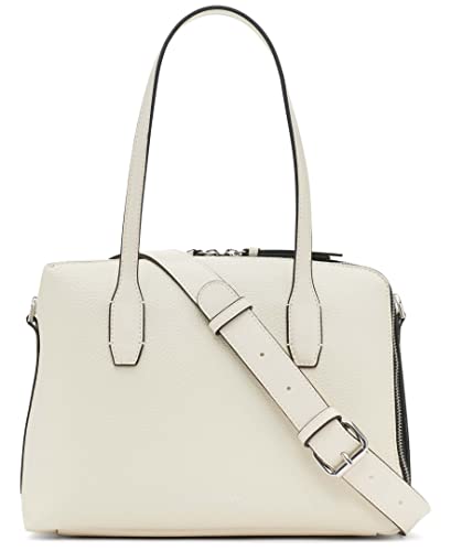 Calvin Klein Brenda Top Zip Satchel, Cherub White