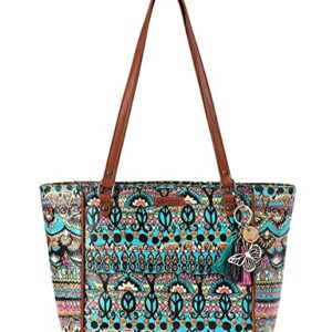 Sakroots Metro Tote (One Size, Aqua One World)