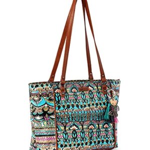 Sakroots Metro Tote (One Size, Aqua One World)