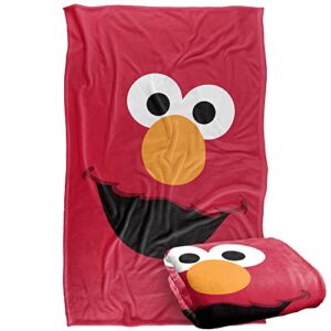 sesame street elmo face officially licensed silky touch super soft throw blanket 36″ x 58″