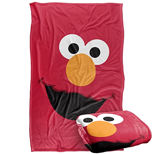 Sesame Street Elmo Face Officially Licensed Silky Touch Super Soft Throw Blanket 36" x 58"