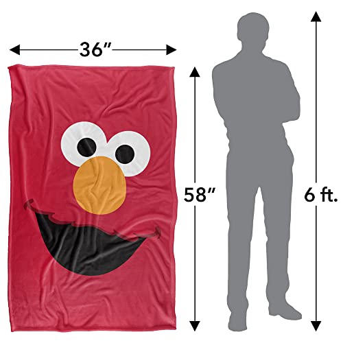 Sesame Street Elmo Face Officially Licensed Silky Touch Super Soft Throw Blanket 36" x 58"