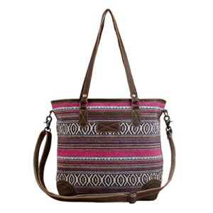 myra bag exuberant spirit shoulder bag upcycled cotton & leather s-2816