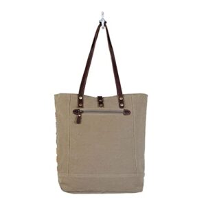 Myra Bag Owner'S Pride Tote Bag Upcycled Cotton & Hair Leather S-3050