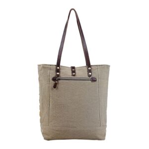 Myra Bag Owner'S Pride Tote Bag Upcycled Cotton & Hair Leather S-3050