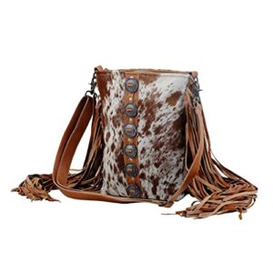 Myra Bag Flouncy Cowhide Bag Upcycled Cowhide & Leather S-2850