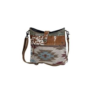 myra bag placid shoulder teal aztec