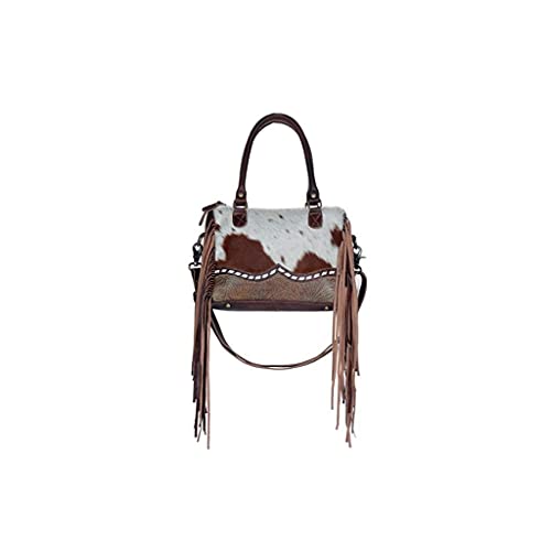 Myra Bag Women's Cowhide Satchel Brown One Size