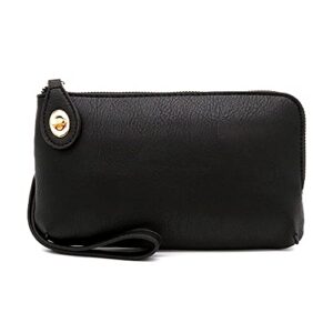 lovesome women’s small crossbody bag wristlet clutch(black)