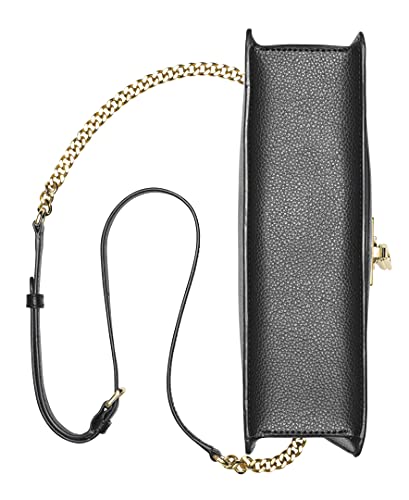 DKNY womens Dkny Elissa Lg Shoulder Bag, Black/Gold, One Size US