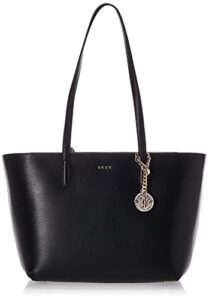 dkny womens dkny bryant md tote, black/gold, one size us