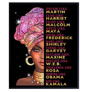 inspirational black art – african american women, girls – african american wall art – encouraging wall decor – motivational encouragement gifts – uplifting inspiring wall decor – positive affirmations