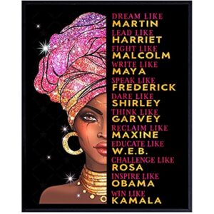 Inspirational Black Art - African American Women, Girls - African American Wall Art - Encouraging Wall Decor - Motivational Encouragement Gifts - Uplifting Inspiring Wall Decor - Positive Affirmations