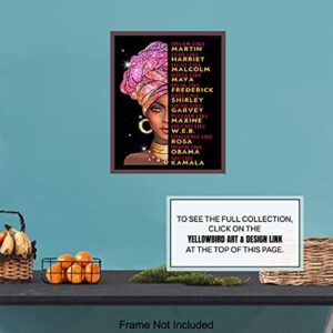 Inspirational Black Art - African American Women, Girls - African American Wall Art - Encouraging Wall Decor - Motivational Encouragement Gifts - Uplifting Inspiring Wall Decor - Positive Affirmations