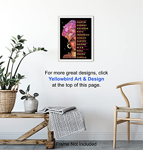 Inspirational Black Art - African American Women, Girls - African American Wall Art - Encouraging Wall Decor - Motivational Encouragement Gifts - Uplifting Inspiring Wall Decor - Positive Affirmations