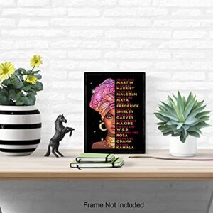 Inspirational Black Art - African American Women, Girls - African American Wall Art - Encouraging Wall Decor - Motivational Encouragement Gifts - Uplifting Inspiring Wall Decor - Positive Affirmations