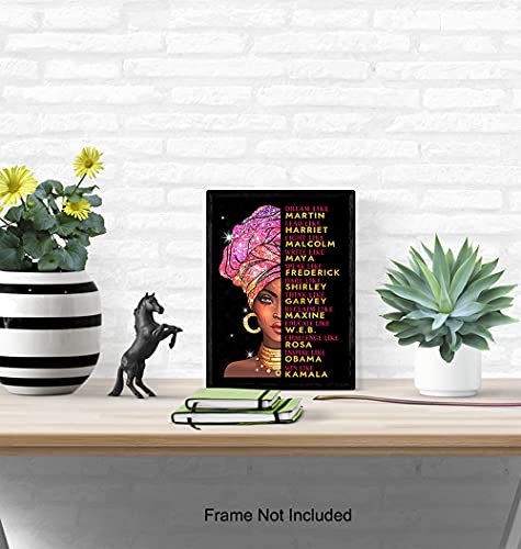 Inspirational Black Art - African American Women, Girls - African American Wall Art - Encouraging Wall Decor - Motivational Encouragement Gifts - Uplifting Inspiring Wall Decor - Positive Affirmations