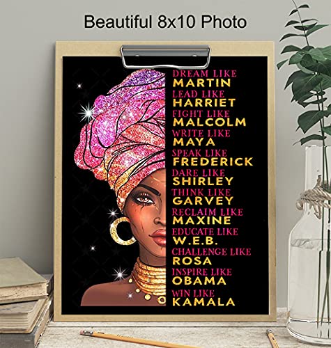 Inspirational Black Art - African American Women, Girls - African American Wall Art - Encouraging Wall Decor - Motivational Encouragement Gifts - Uplifting Inspiring Wall Decor - Positive Affirmations