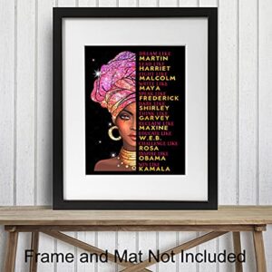 Inspirational Black Art - African American Women, Girls - African American Wall Art - Encouraging Wall Decor - Motivational Encouragement Gifts - Uplifting Inspiring Wall Decor - Positive Affirmations