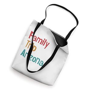 Family Trip Arizona Vacation Matching Vintage Retro Tote Bag