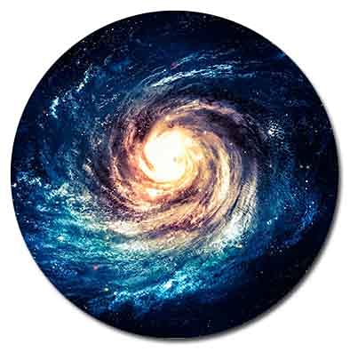 Starry Sky Vortex Round Coaster Set of Drink- Made of Polyester Fabric and Recycled Rubber Coaster Set - Set of 4