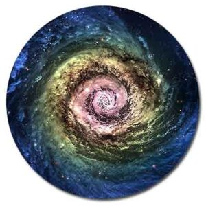 Starry Sky Vortex Round Coaster Set of Drink- Made of Polyester Fabric and Recycled Rubber Coaster Set - Set of 4