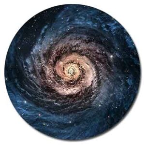 Starry Sky Vortex Round Coaster Set of Drink- Made of Polyester Fabric and Recycled Rubber Coaster Set - Set of 4