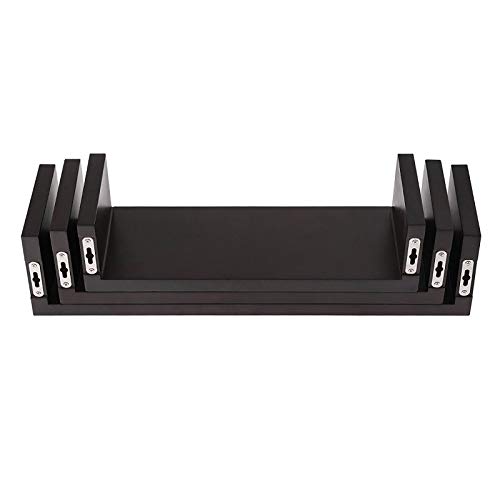 Bysesion GT2-XJ Set of 3 Floating Display Shelves Ledge Bookshelf Wall Mount Storage Home Décor Black