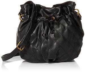 the drop women’s josie drawstring bucket bag, black, one size