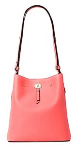 kate spade new york marti large bucket shoulder tote bag garden pink leather