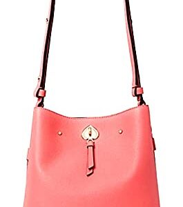 KATE SPADE NEW YORK MARTI LARGE BUCKET SHOULDER TOTE BAG GARDEN PINK LEATHER