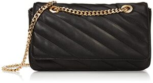 the drop women’s koko quilted flap bag, black, one size