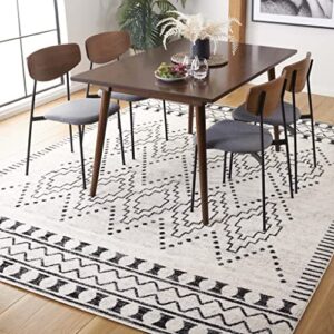 safavieh tulum collection 8′ x 10′ black/ivory tul646z moroccan boho tribal non-shedding living room dining bedroom area rug