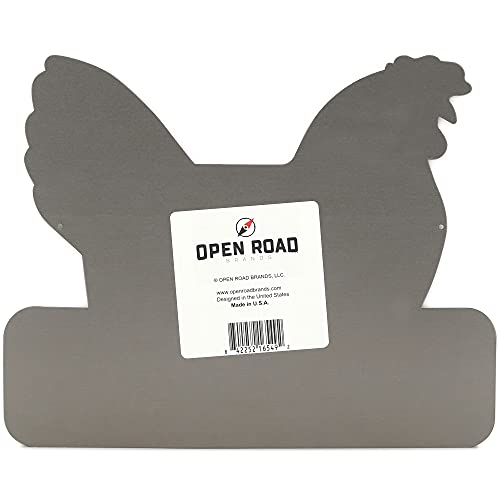 Open Road Brands Fresh Farm Eggs Metal Sign - Vintage Farmhouse Kitchen Sign with Hen and Distressed Finish