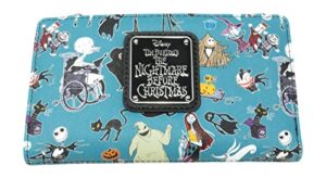 loungefly disney the nightmare before christmas allover print bi-fold wallet