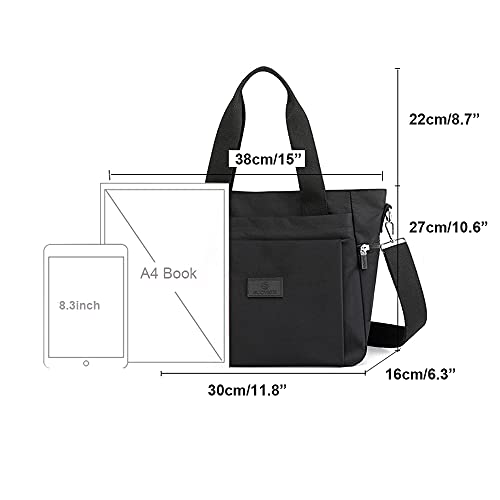 Women's Handbags Shoulder Bags Ladies Casual Top Handle Handbag Shopper Tote Purse Black