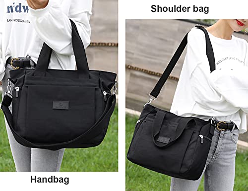 Women's Handbags Shoulder Bags Ladies Casual Top Handle Handbag Shopper Tote Purse Black