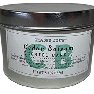 Trader Joe's Cedar Balsam Scented Candle, 5.7 oz (Pack of 2)