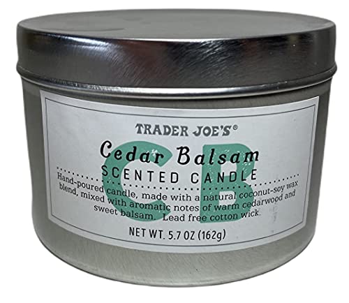 Trader Joe's Cedar Balsam Scented Candle, 5.7 oz (Pack of 2)