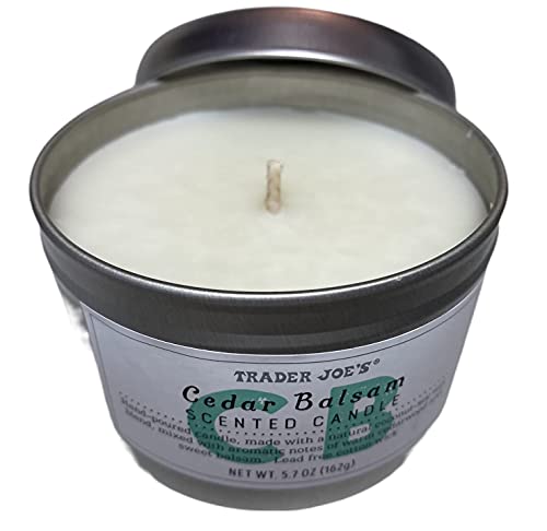 Trader Joe's Cedar Balsam Scented Candle, 5.7 oz (Pack of 2)