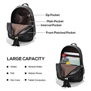 Lanpet Women’s Fashion Backpack Purse 3-pieces PU Leather Shoulder Bags Ladies Travel Bookbag Casual Backpack 3 in 1 Set