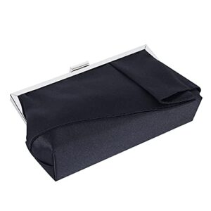 trhillsbrad Clutch Purses for Women Evening Bag Envelope Clutch Shoulder Handbag For Wedding (02Black)