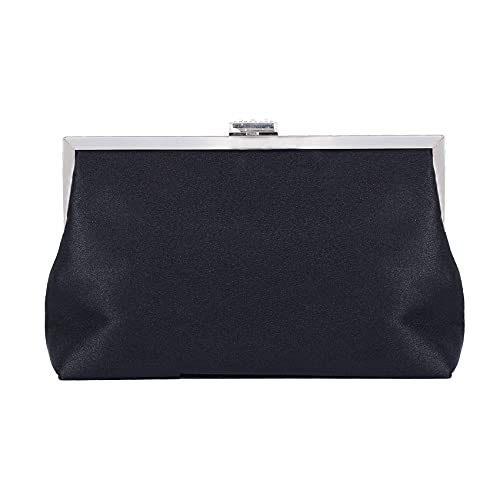 trhillsbrad Clutch Purses for Women Evening Bag Envelope Clutch Shoulder Handbag For Wedding (02Black)