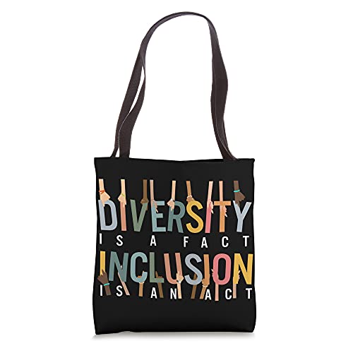 Diversity Fact Inclusion Act Anti Racism Equality Advocate Tote Bag