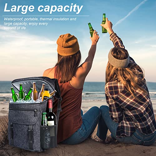 Picnic Basket, Picnic Backpack, with Cooler Compartment, Insulated, Leak Proof, Waterproof, Picnic Bag,Picnic Baskets for 2 to 4, Large Capacity 7.1 Gallons