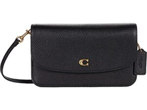 coach polished pebble leather hayden crossbody black one size