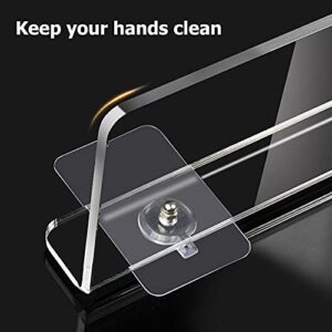 DOITOOL 2Pcs Clear Acrylic Floating Shelf Wall Mount Wall Ledge Shelf Invisible Hanging Storage Shelves Display Organizer Rack for Bookshelf Toys Figure Bathroom Kitchen